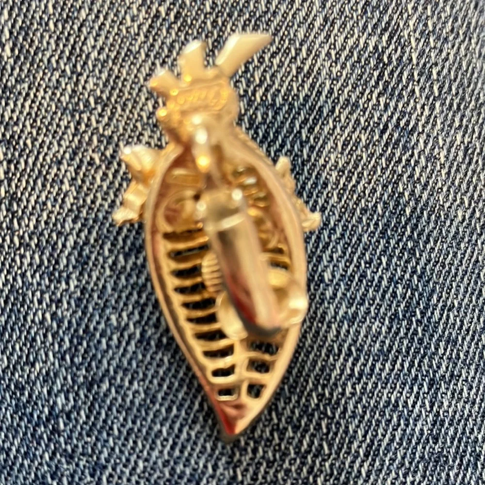 Coro | Jewelry | Vtg Coro Gold Tone Leaf Pearl White Stone Crystal ...